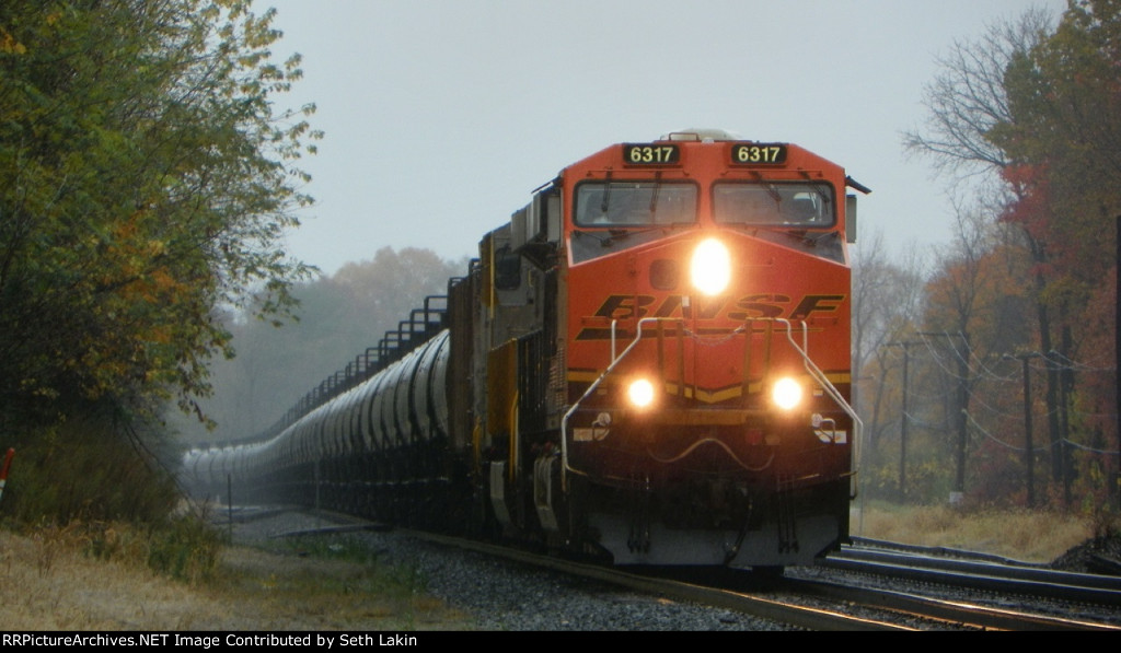 BNSF 6317 with train Z6W